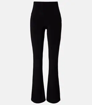 Norma Kamali High-rise Flared Stretch Pants - Black