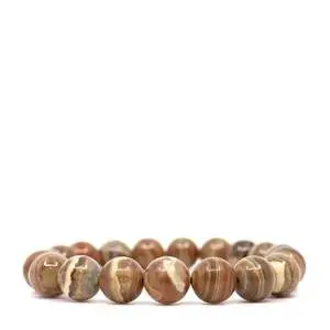 SHAR OKE Natural Rhodochrosite Bead Bracelet - Brown