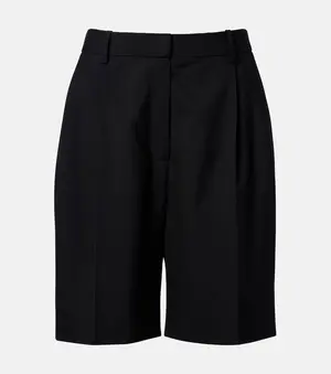 Khaite Auggie Virgin Wool Bermuda Shorts