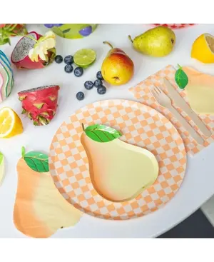 JOLLITY & CO Le Dinner Pear Paper Dinner Plates, Set Of 8