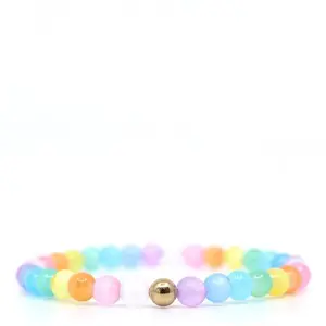 SHAR OKE Rainbow Selenite And Filled Beaded Bracelet - Gold