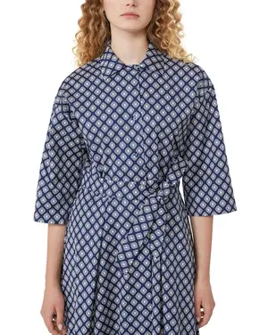 Max Mara Printed Cotton Shirt Dress