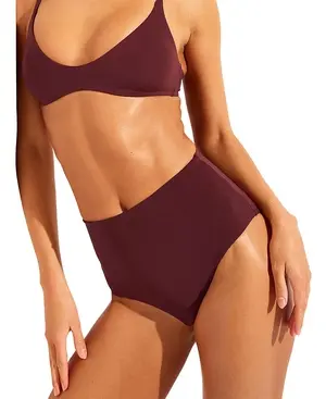 NEGATIVE High-waisted Swim Bottoms - Garnet