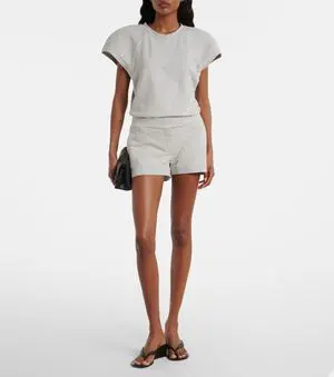 Norma Kamali Cotton-blend Jersey Shorts