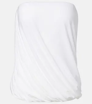 Norma Kamali Twist Jersey Top - White