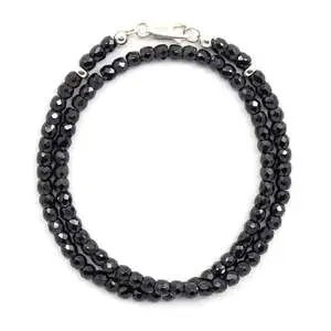 SHAR OKE Sterling Silver & Cubic Zirconia Bracelet - Black/silver