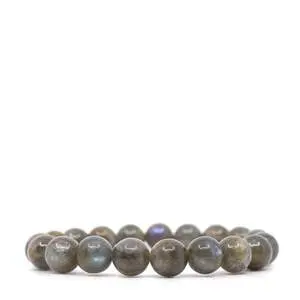 Shar Oke Labradorite Bead Bracelet - Grey