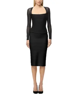 Herve Leger The Yasmin Top - Black