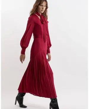 Karen Millen Jersey Ponte Georgette Mix Maxi Dress