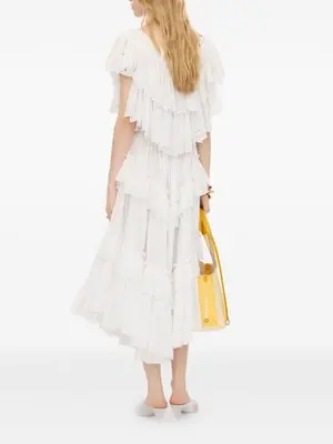 Chloé Cotton Maxi Skirt With Ruffles