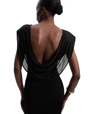 Karen Millen Slinky Plunge Back Maxi Dress
