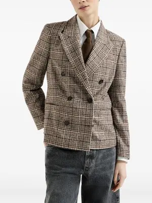 Brunello Cucinelli Wool Double-breasted Blazer - Black