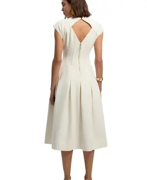 Karen Millen Compact Stretch Dropped Waist Midi Dress