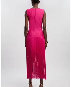 Karen Millen Form-fit Bandage Tassel Hem Mini Dress