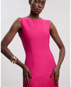 Karen Millen Form-fit Bandage Tassel Hem Mini Dress