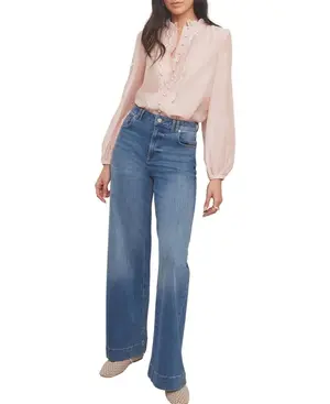 Mint Velvet Embroidered Ruffle Blouse