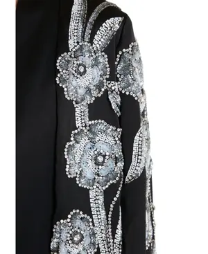 TEMPERLEY LONDON Lana Embroidered Crepe Satin Jacket