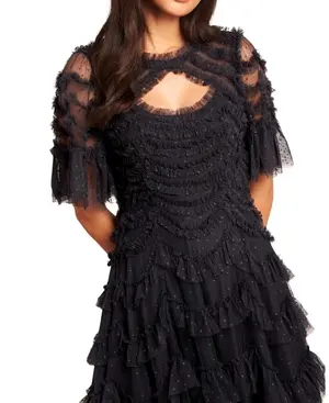 NEEDLE & THREAD Aviana Short Sleeve Gown