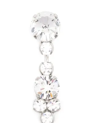 FORTE_FORTE Crystal Pendant Drop Earrings - Silver