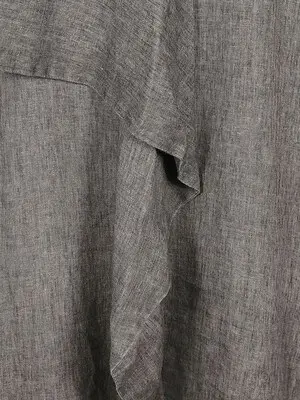 OPIFICIO Linen Maxi Dress With Draped Detailing