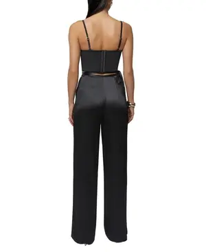 JLUXLABEL Thalia Textured Bustier - Black