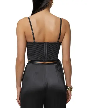 JLUXLABEL Thalia Textured Bustier - Black