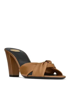 Saint Laurent Franciane Mules - Macadamia