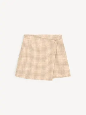 BY MALENE BIRGER Esma Boucle Mini Skirt - Beige Houndstooth