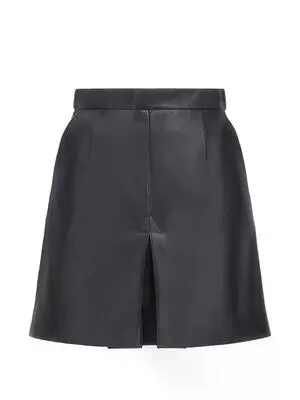 Roberto Cavalli Front Slit Leather Skirt