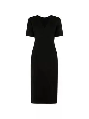 Roberto Cavalli V-neck Short-sleeve Midi Dress
