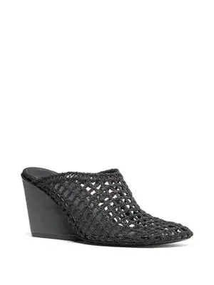 Proenza Schouler Slant Crochet Wedge Mules