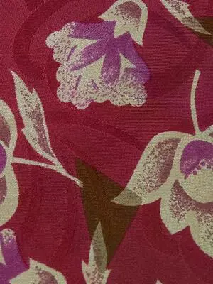 LANVIN Floral Print Silk Tie