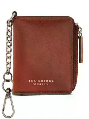 THE BRIDGE Chain-link Leather Wallet - Brown