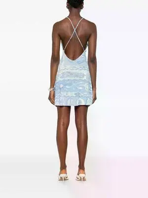 Emilio Pucci Abstract Print Cowl Neck Dress