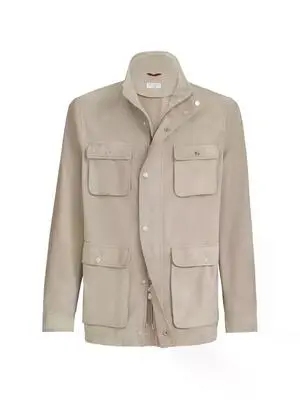 Brunello Cucinelli Unlined Suede Safari Jacket