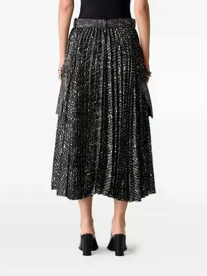 Sacai Belted Pleated Panel Skirt