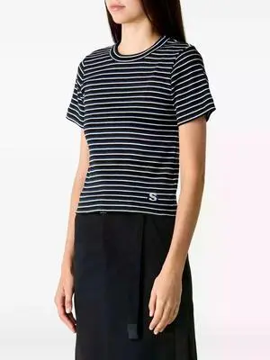 Sacai Striped Ribbed T-shirt