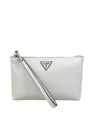 Guess Laurel Logo-plaque Make-up Bag - White