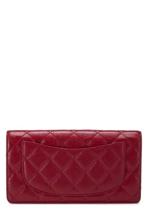 Chanel Quilted Caviar Classic Long Yen Wallet