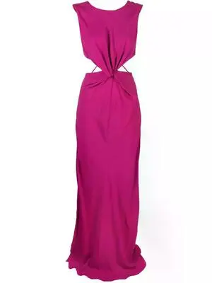 Alberta Ferretti Violet Cut-out Gown - Pink