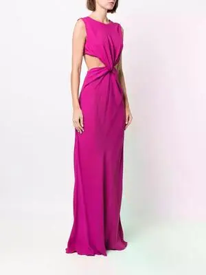 Alberta Ferretti Violet Cut-out Gown - Pink