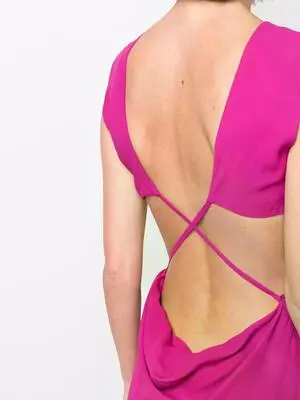 Alberta Ferretti Violet Cut-out Gown - Pink