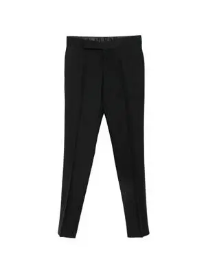 Emporio Armani Satin-trim Slim-fit Trousers