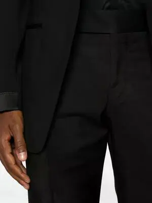 Emporio Armani Satin-trim Slim-fit Trousers