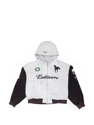PROTOCOL INDEX Graphic Print Hoodie - White