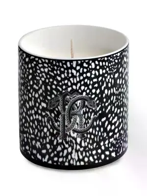Roberto Cavalli Animal-print Candle - Black