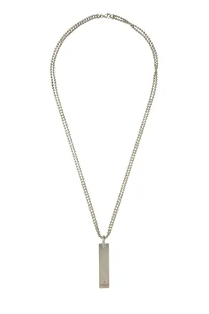 Gucci Logo Necklace - Silver