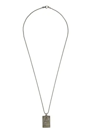 Gucci Logo Necklace - Silver