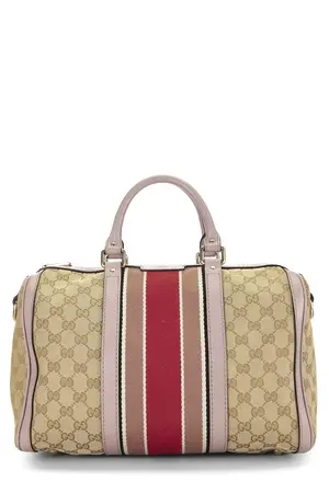 Gucci Original Gg Vintage Web Boston - Beige