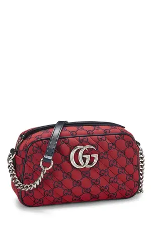 Gucci Gg Marmont Canvas Crossbody Bag - Red